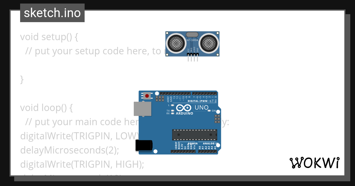 Ultrasons Wokwi Esp32 Stm32 Arduino Simulator 