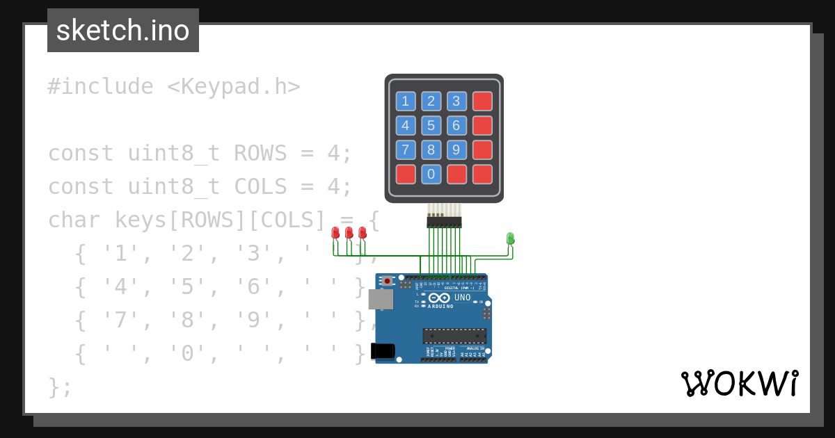 Examen Minimos 2 Keypad Wokwi Esp32 Stm32 Arduino Simulator 4037