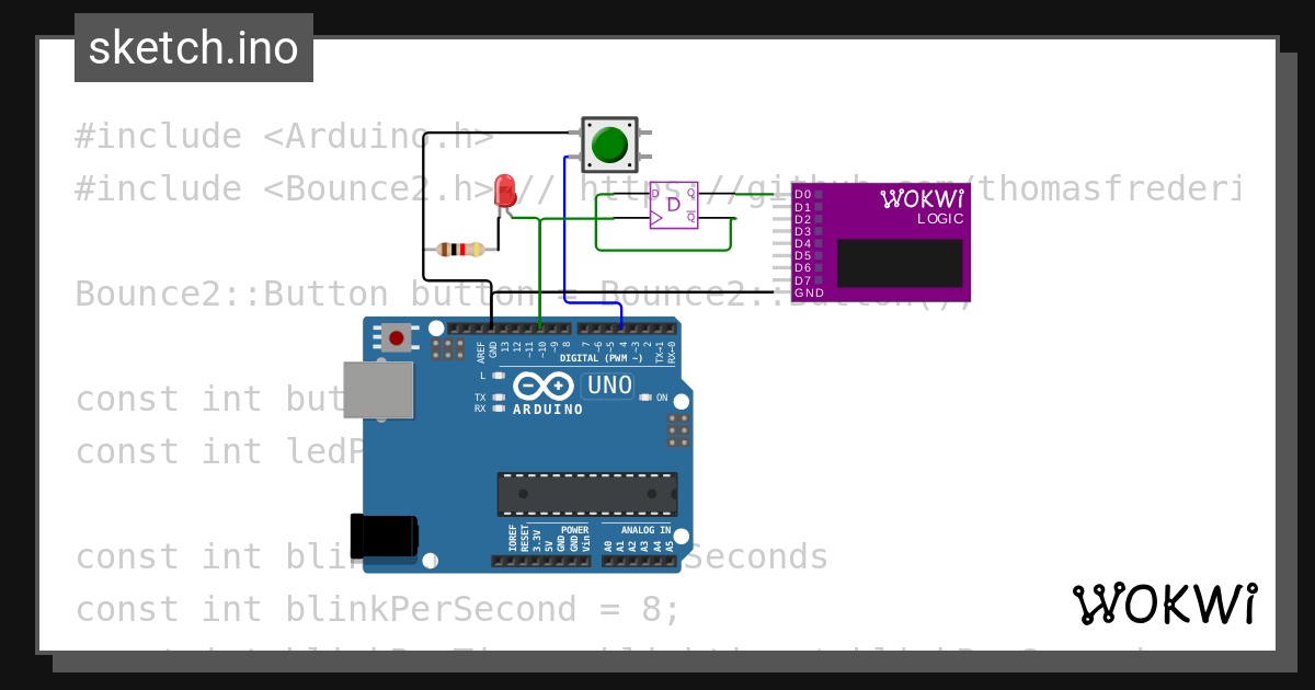Control Led With Button Flip Flop Wokwi Esp32 Stm32 Arduino Simulator