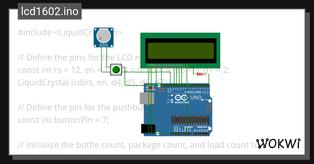 lcd1602.ino Copy - Wokwi ESP32, STM32, Arduino Simulator