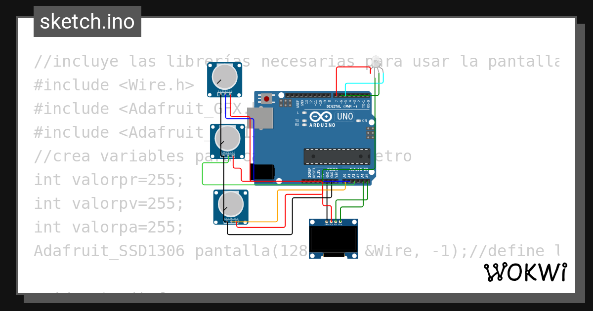 Pantalla Colores Wokwi Esp32 Stm32 Arduino Simulator 8257