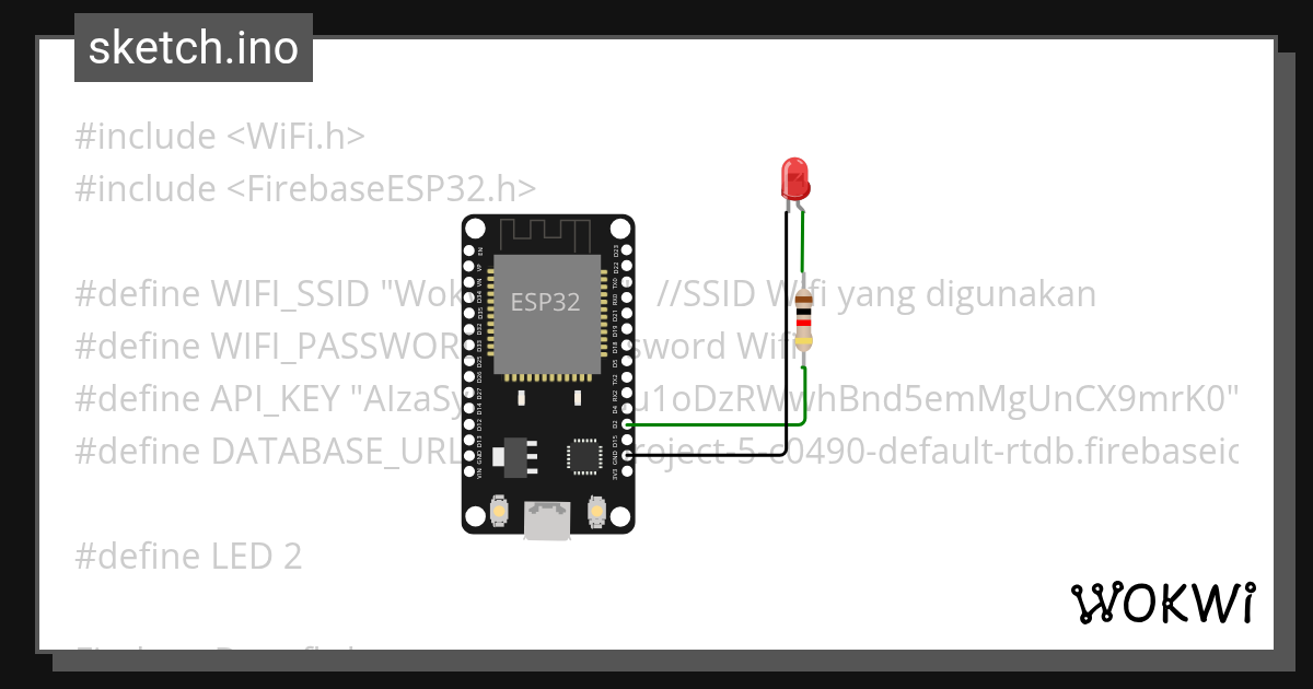 project 5 nyala led - Wokwi ESP32, STM32, Arduino Simulator