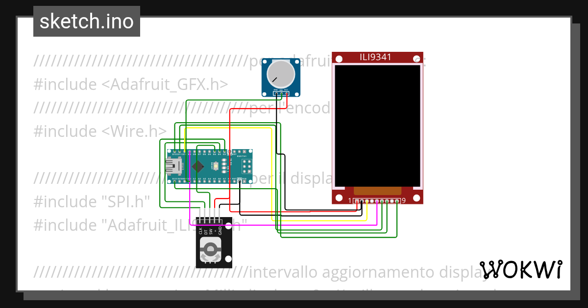 Distance Encoder Display Grosso Wokwi Esp32 Stm32 Arduino Simulator 