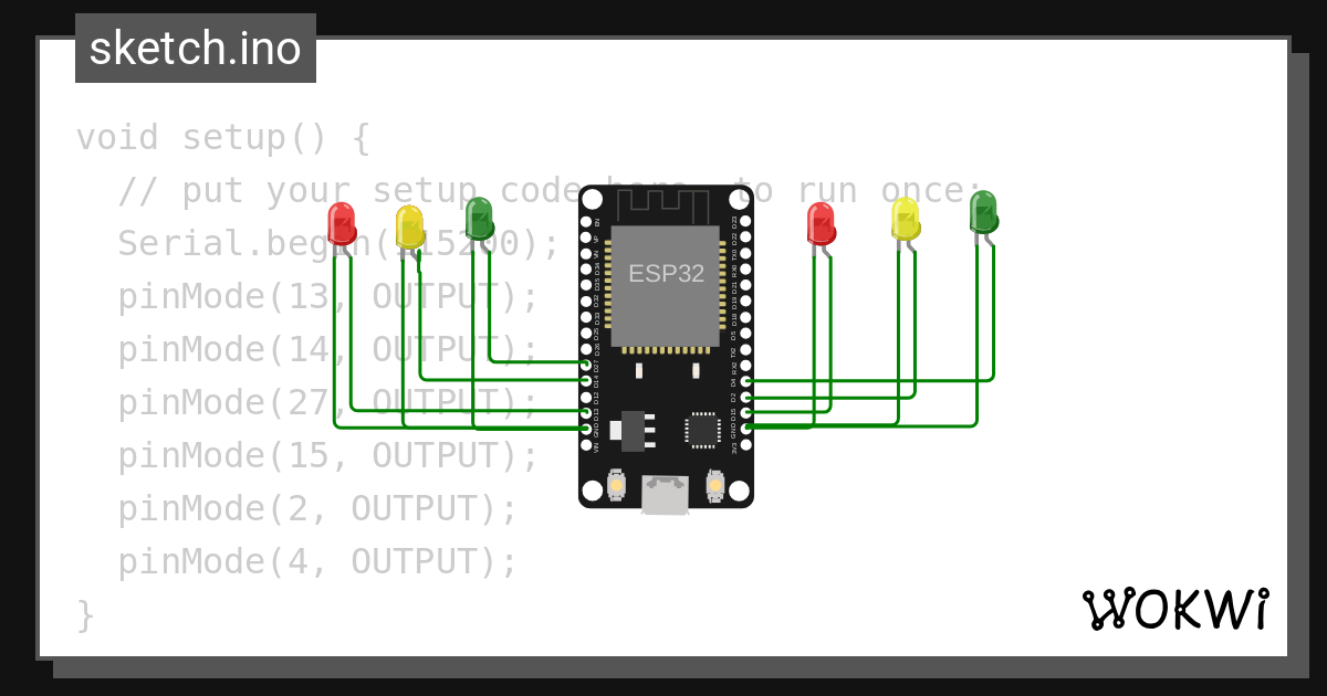 Traffic Signal Copy Wokwi Esp32 Stm32 Arduino Simulator 6157