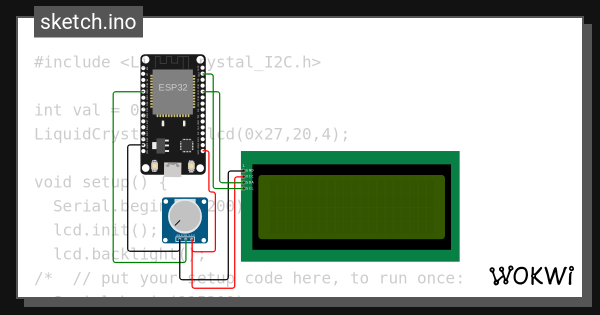 Potentiometre Wokwi Esp32 Stm32 Arduino Simulator 3345