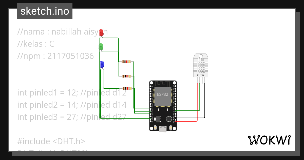 Pertemuan2 Nabillah Aisyah 2117051036 Wokwi Esp32 Stm32 Arduino Simulator