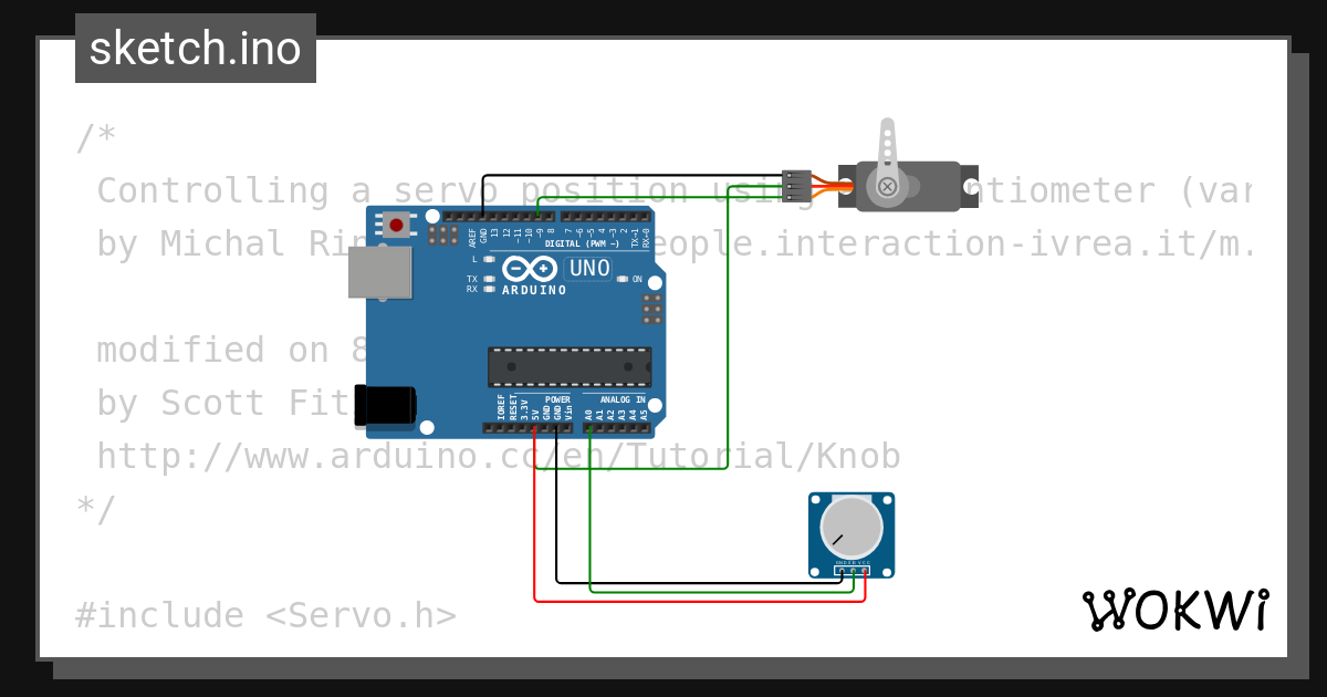 Servomotor Wokwi Esp32 Stm32 Arduino Simulator 5143