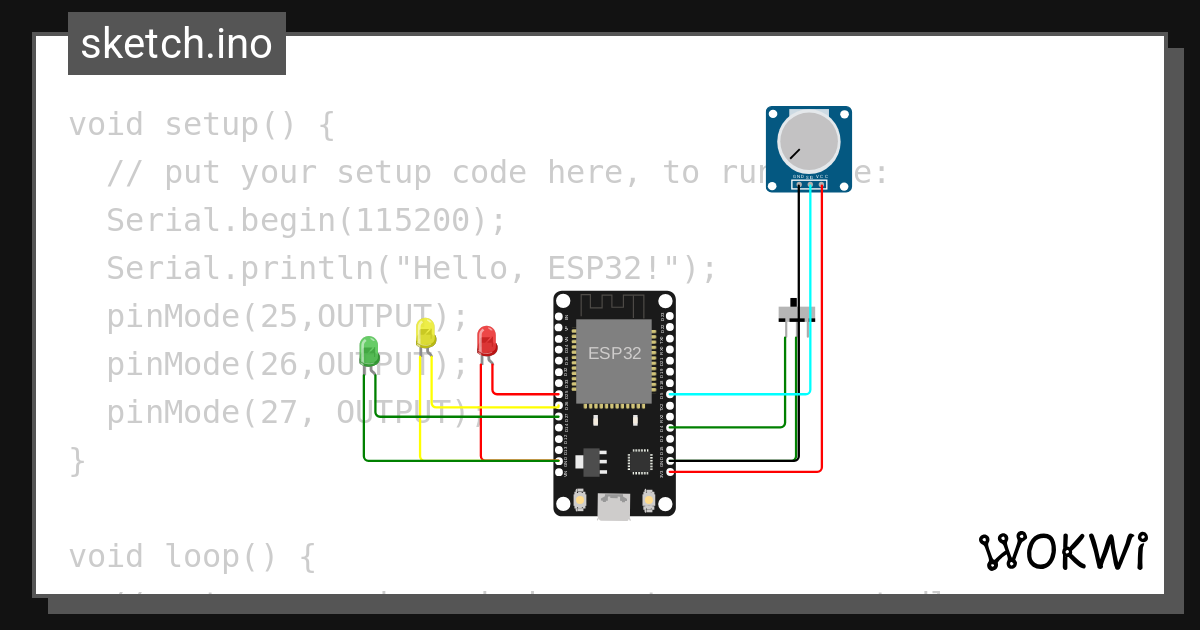 Day 1 Practical Both Traffic And Potentiometer Wokwi Esp32 Stm32 1095