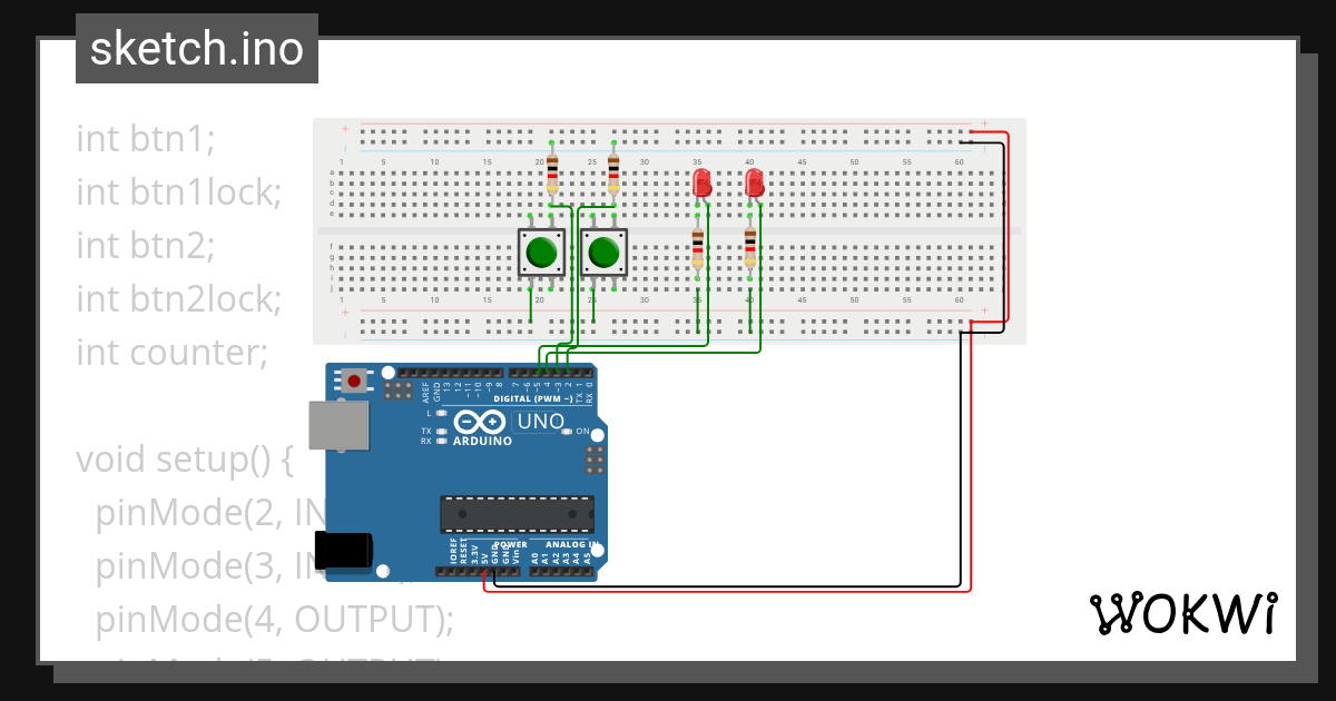 โค้ดกดสวิช Wokwi Esp32 Stm32 Arduino Simulator 3031