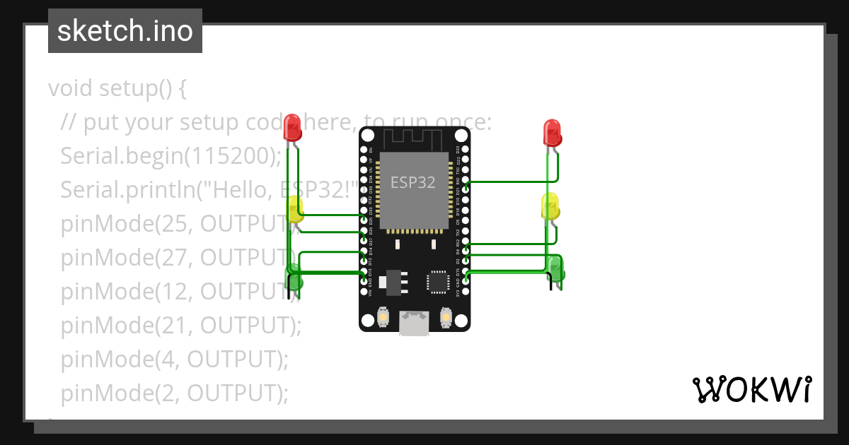 Ex.3 - Wokwi ESP32, STM32, Arduino Simulator