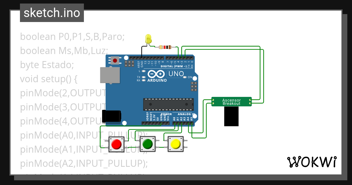 ascensor_3_pulsadores Copy - Wokwi ESP32, STM32, Arduino Simulator