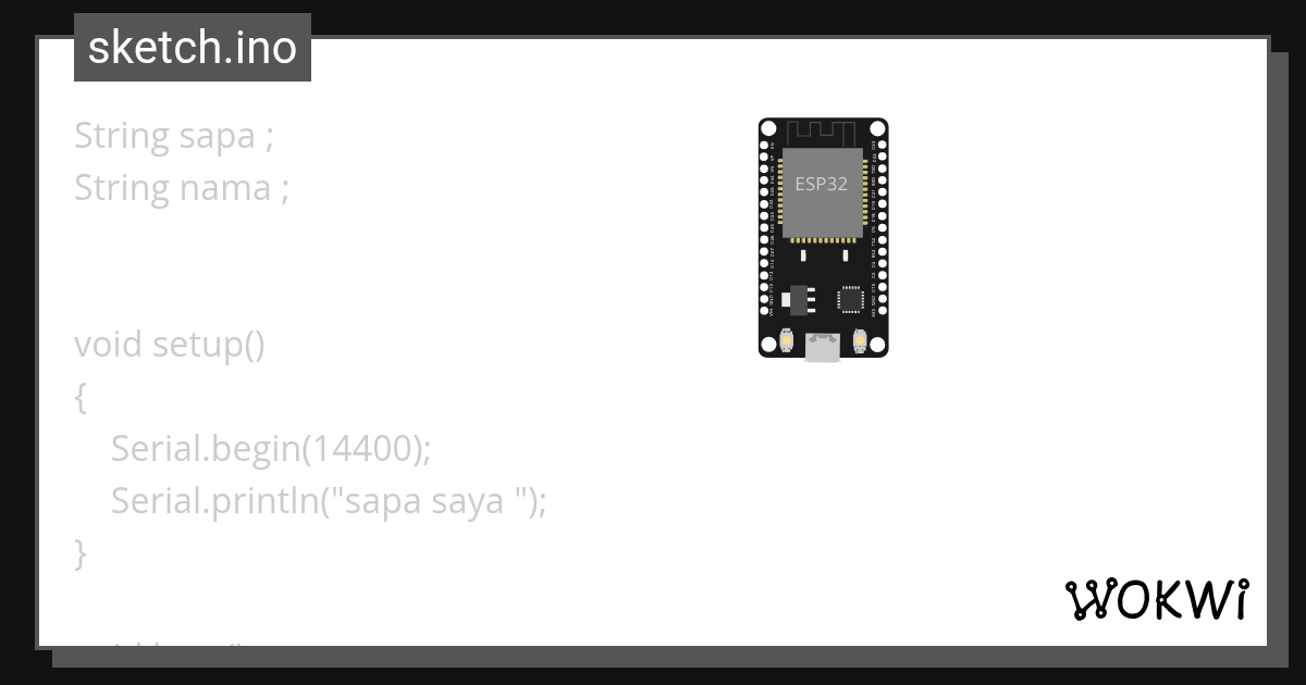 SI Iot 4 sei 6 Wello Word - Wokwi ESP32, STM32, Arduino Simulator