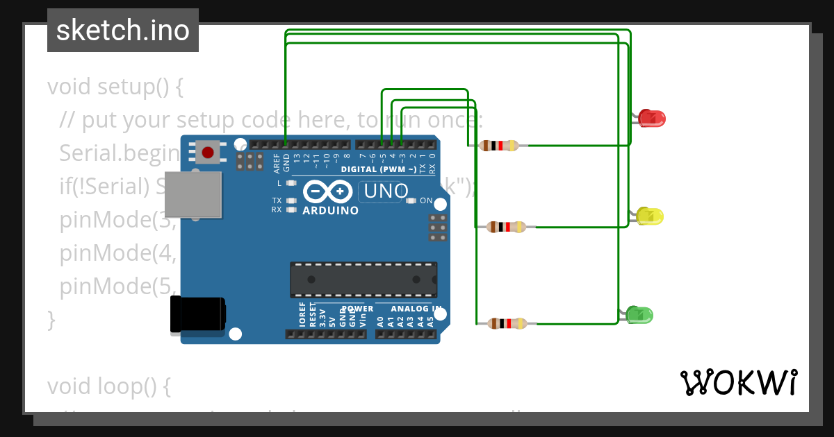Traffic management - Wokwi ESP32, STM32, Arduino Simulator