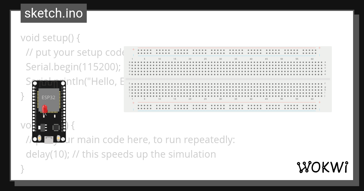 blink - Wokwi ESP32, STM32, Arduino Simulator