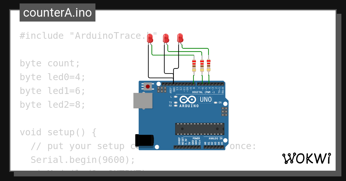 3bitcountercpp Wokwi Esp32 Stm32 Arduino Simulator 1010