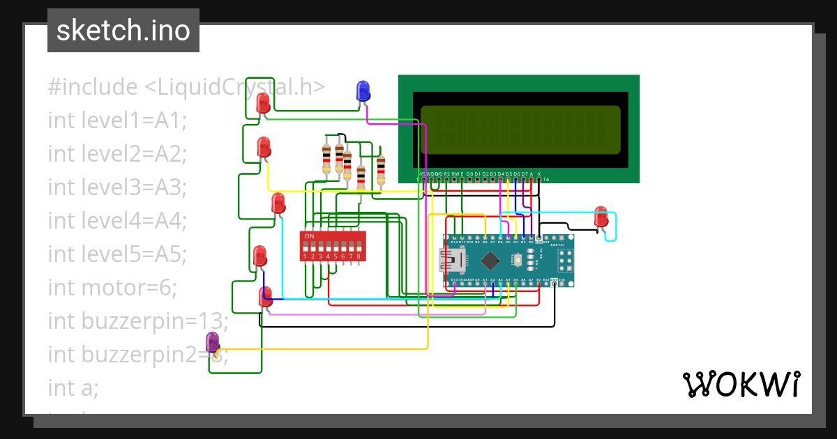analog water level - Wokwi ESP32, STM32, Arduino Simulator
