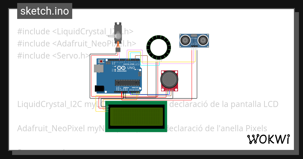 Control Neopixel I Servo Joaquin Wokwi Esp32 Stm32 Arduino Simulator