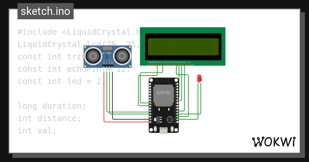 Distance Smart Light Wokwi Esp32 Stm32 Arduino Simulator 8400