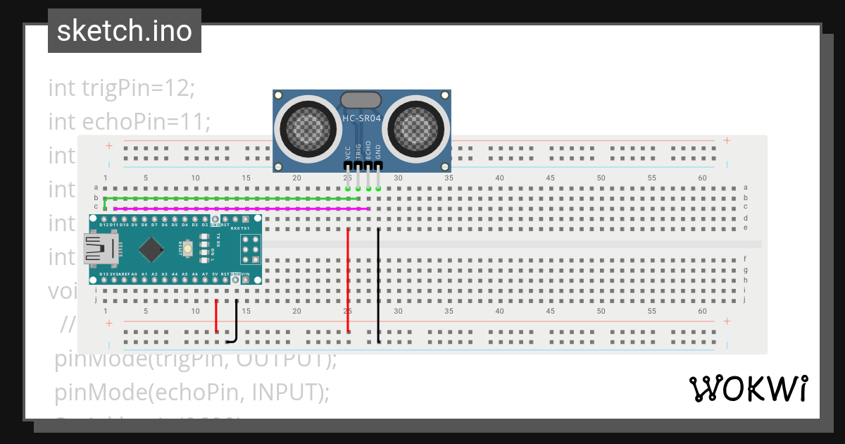 codeHC-SR04.1 - Wokwi ESP32, STM32, Arduino Simulator