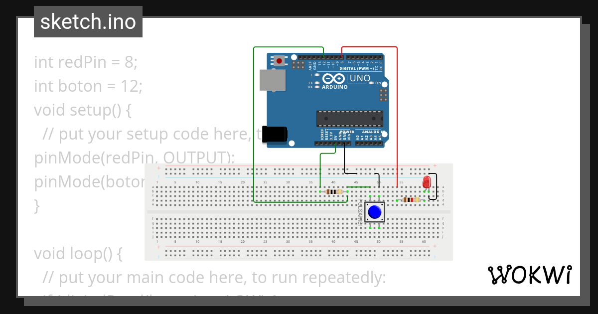 ejercicio 2 leds - Wokwi ESP32, STM32, Arduino Simulator