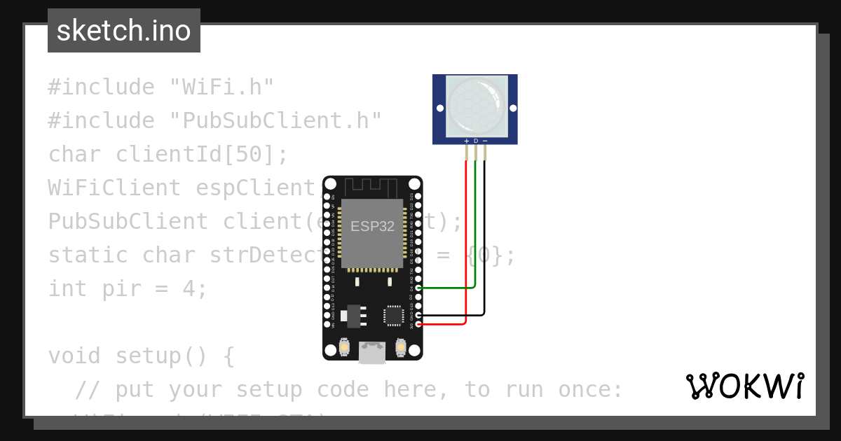 Project 299 Pir Wokwi Esp32 Stm32 Arduino Simulator 7562