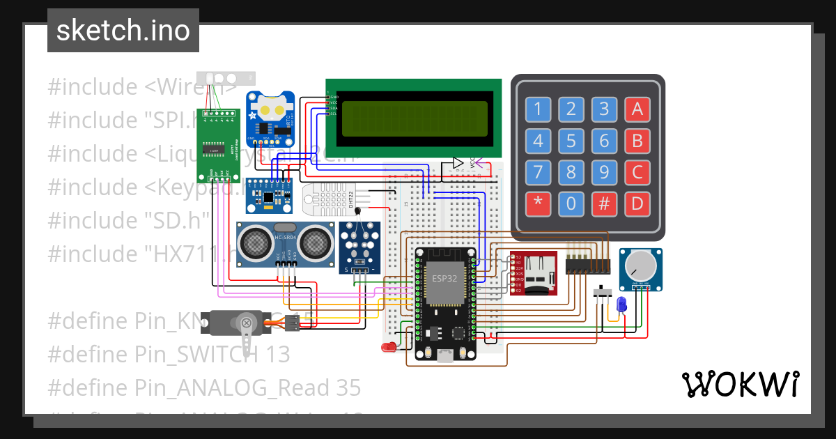 ESP32 Data Logger - Wokwi ESP32, STM32, Arduino Simulator