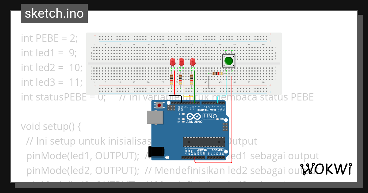 Led With Push Button Wokwi Esp32 Stm32 Arduino Simulator