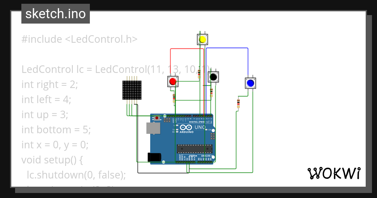 Matrix Game Wokwi Esp32 Stm32 Arduino Simulator 
