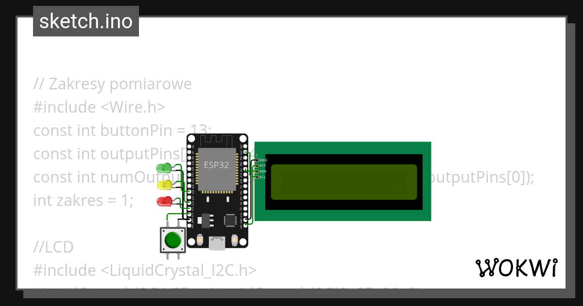 INA219_LCD - Wokwi ESP32, STM32, Arduino Simulator