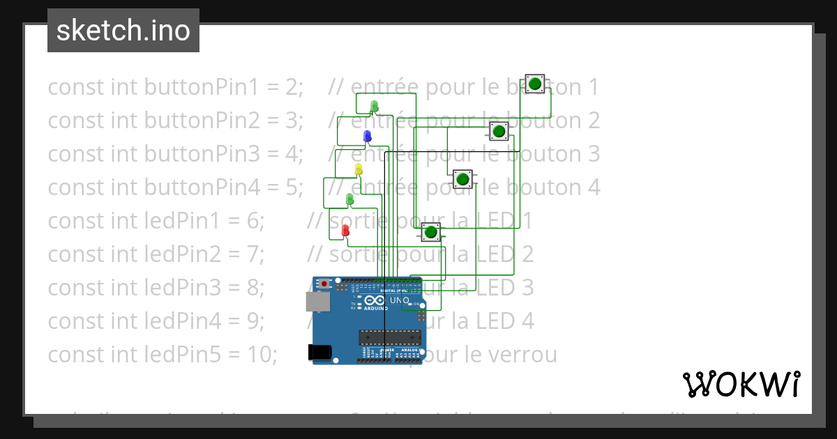 Puzzle Mer arabique - Wokwi ESP32, STM32, Arduino Simulator