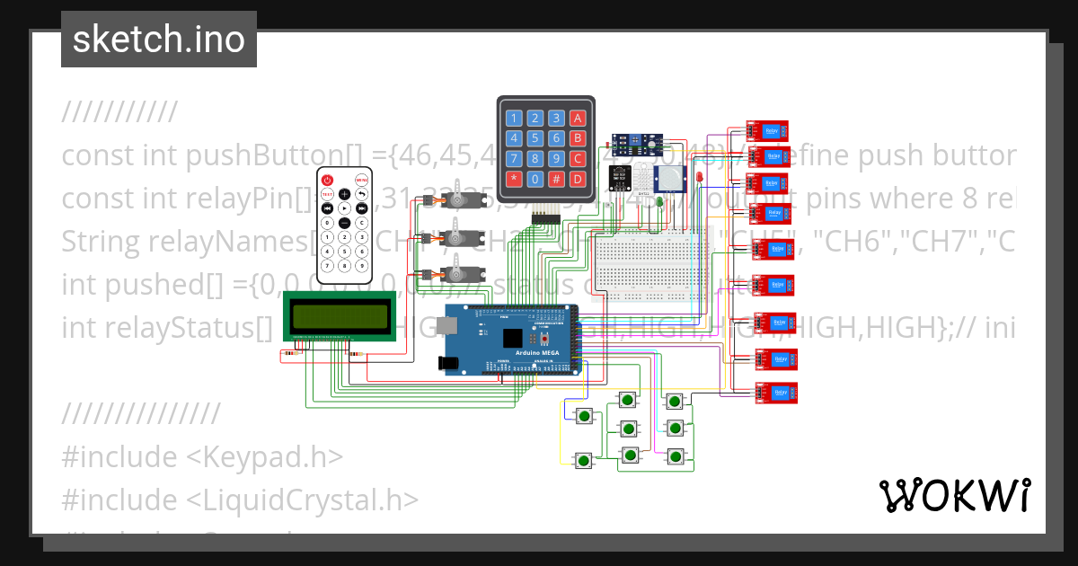 MOM projet 2023 maison integente - Wokwi ESP32, STM32, Arduino Simulator