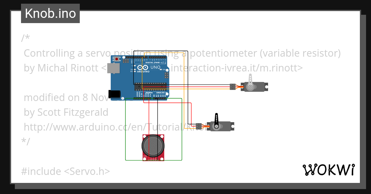 Controlling 2 Servos Wokwi Esp32 Stm32 Arduino Simulator 1756