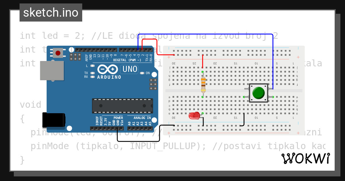 Osnovni Rad Tipkala Wokwi Esp32 Stm32 Arduino Simulator