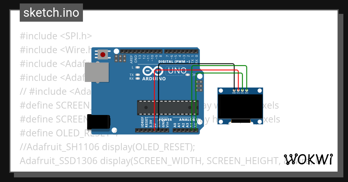 OLED snake - Wokwi Arduino and ESP32 Simulator
