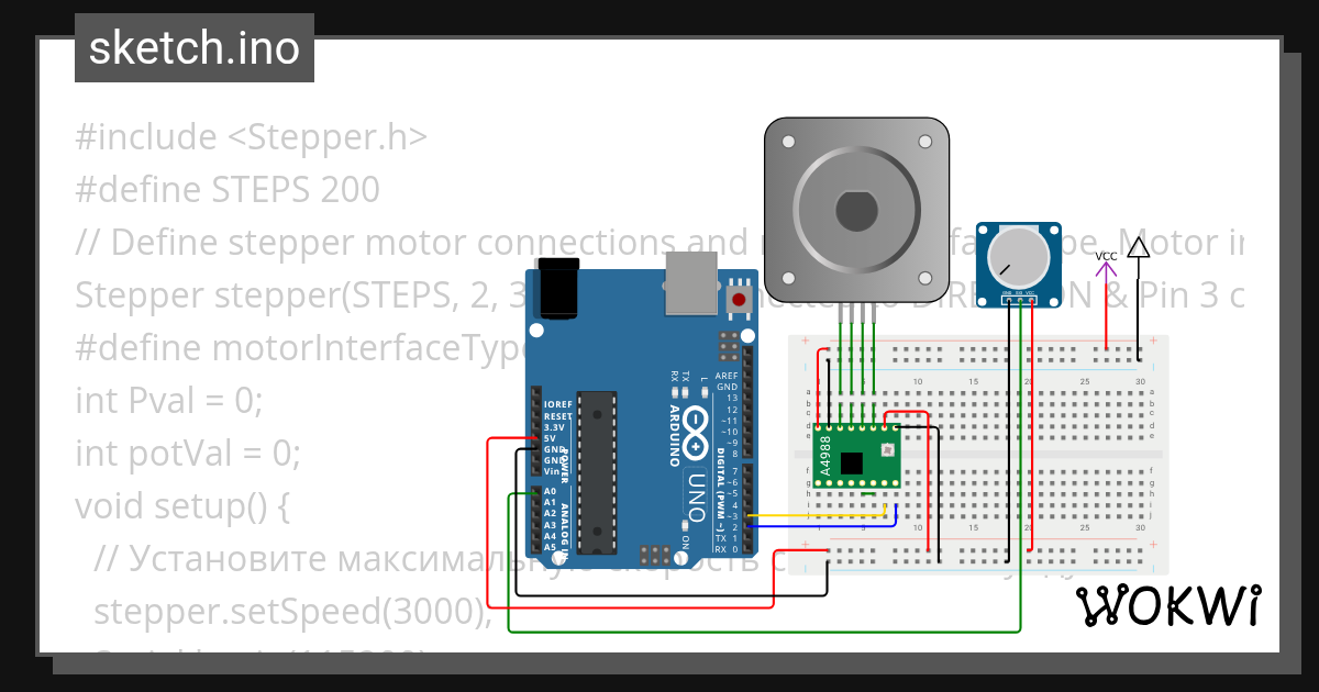 stepperMotor+potenciometer - Wokwi ESP32, STM32, Arduino Simulator