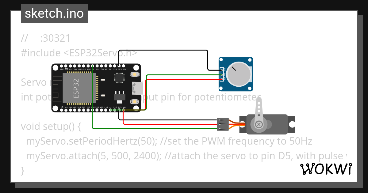 程式設計伺服馬達ino Wokwi Esp32 Stm32 Arduino Simulator 2174