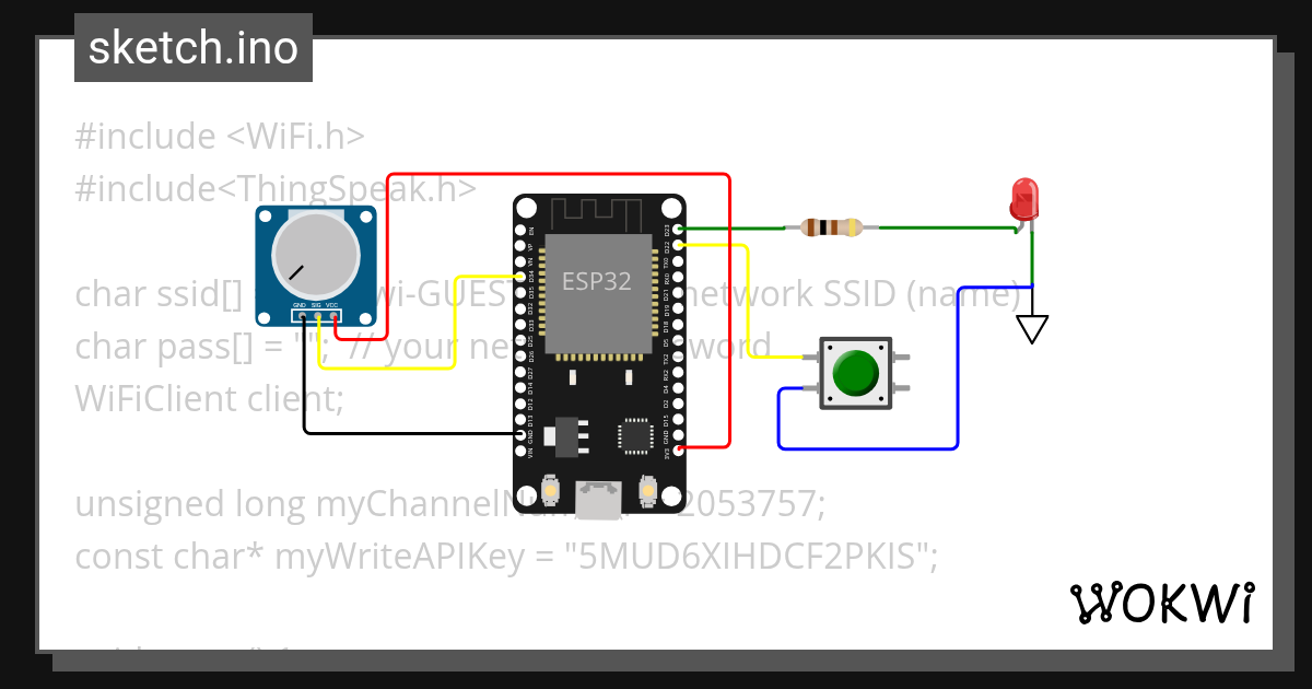 ESP_Potentiometer - Wokwi ESP32, STM32, Arduino Simulator