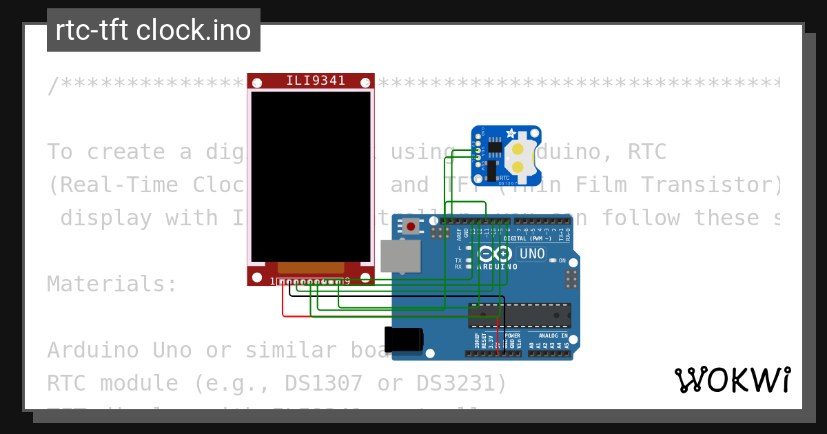 Tftrtc Digitalwatch By Arvind Wokwi Esp32 Stm32 Arduino Simulator 8768