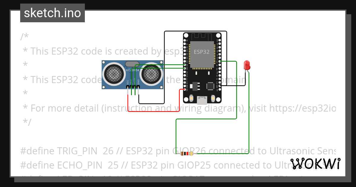 ultra sonic - Wokwi Arduino and ESP32 Simulator