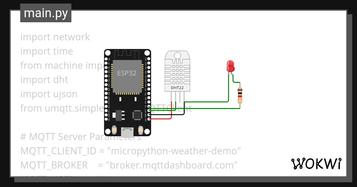 MQTT_PUB_SUB - Wokwi ESP32, STM32, Arduino Simulator