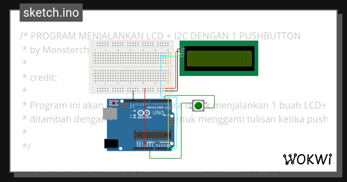 lcd dan pb - Wokwi ESP32, STM32, Arduino Simulator