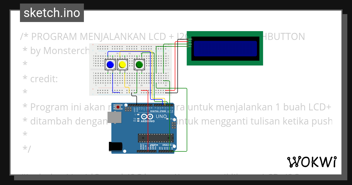 project 8 lcd 3 pb - Wokwi ESP32, STM32, Arduino Simulator