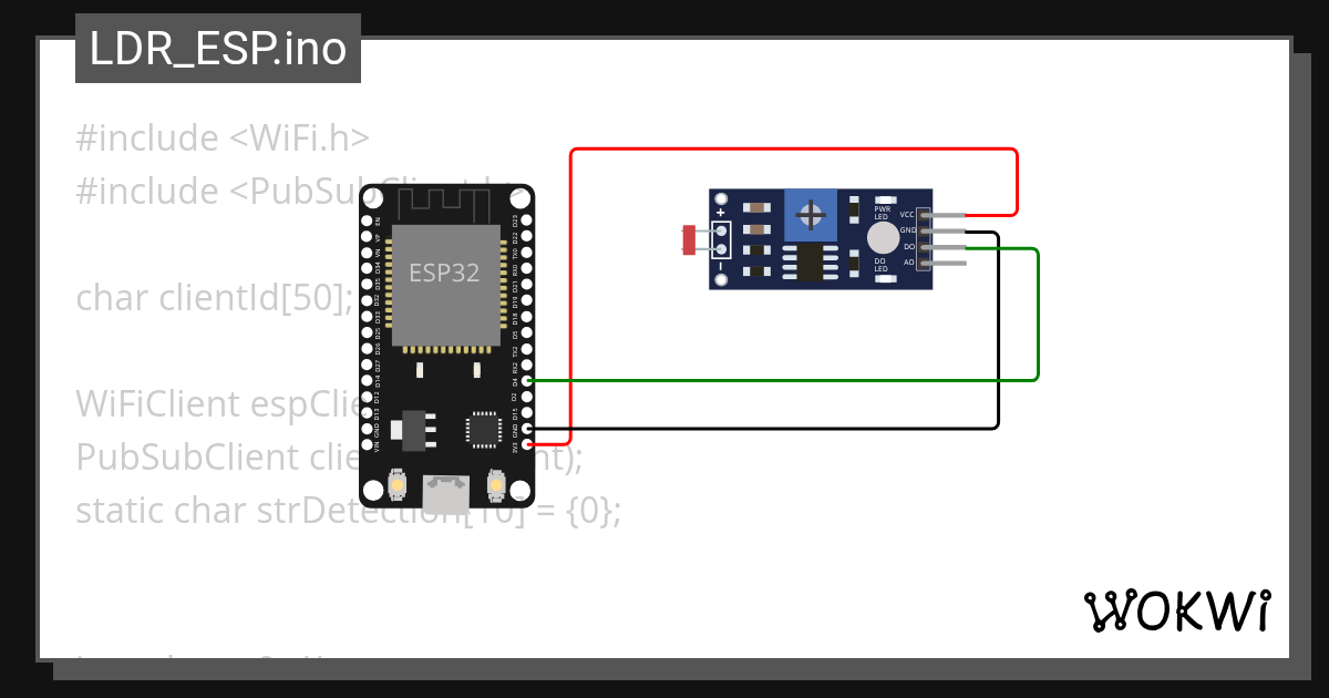 ldr - Wokwi ESP32, STM32, Arduino Simulator