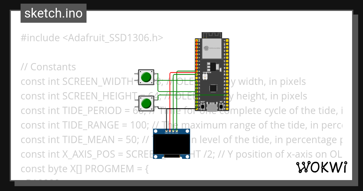 Tide Offset - Wokwi ESP32, STM32, Arduino Simulator