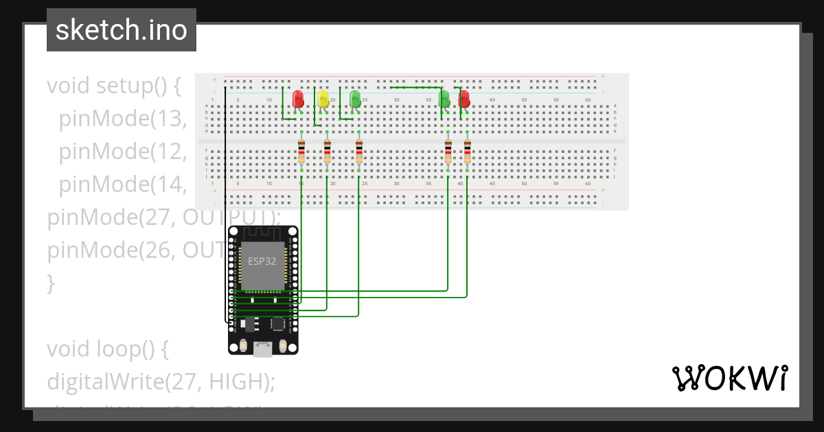 Semaforo Wokwi Esp32 Stm32 Arduino Simulator 4662