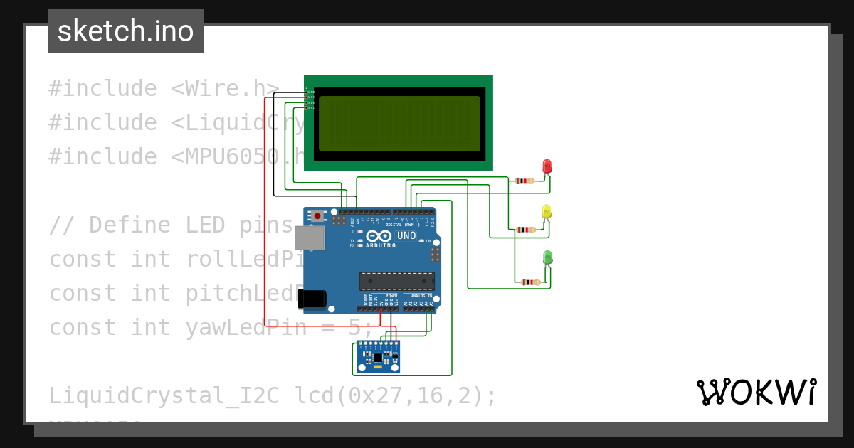 Autocontrol De Roll Pitch Y Yaw Wokwi Esp32 Stm32 Arduino Simulator 7487