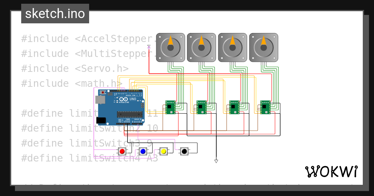 A4988 Multiple Bipolarsteppermotor Scararobot Homing Test Wokwi Esp32 Stm32 Arduino 0685