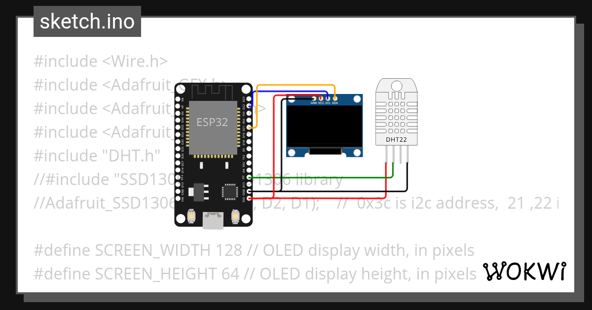 OLED - Wokwi ESP32, STM32, Arduino Simulator