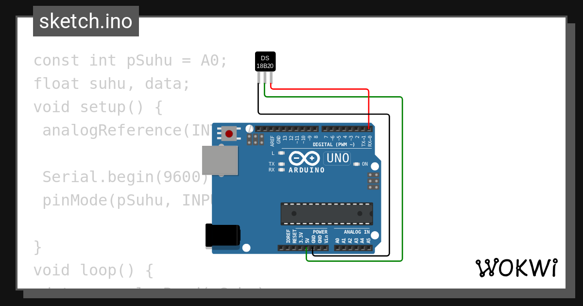 Sensor Suhu Tegangan Referensi 11 Volt Wokwi Esp32 Stm32 Arduino Simulator 2898