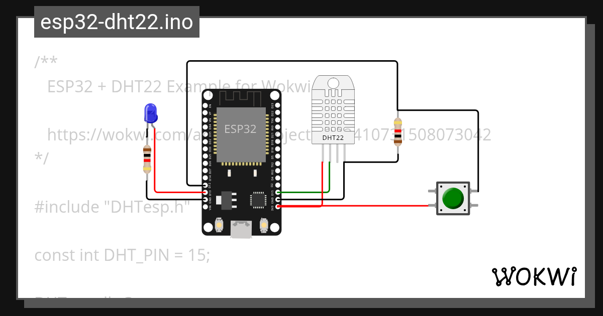 Esp อุณภูมิ And ความชื้น สวิตช์ Wokwi Esp32 Stm32 Arduino Simulator 4053